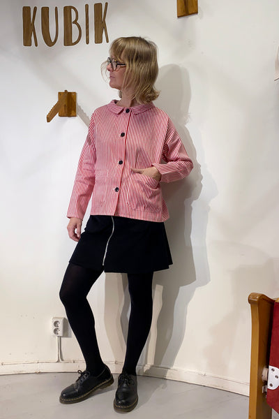 Kubik Overshirt Strömma Kadett rödvit – BUTIK KUBIK
